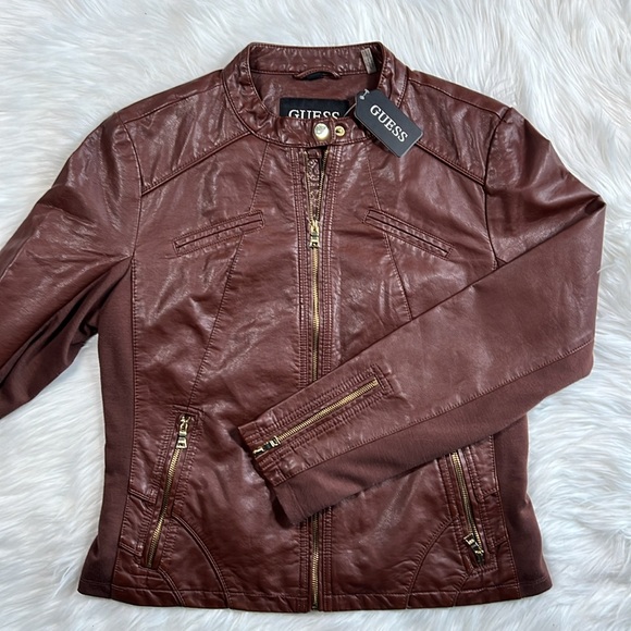 Guess | Jackets & Coats | Nwt Guess Faux Leather Jacket | Poshmark